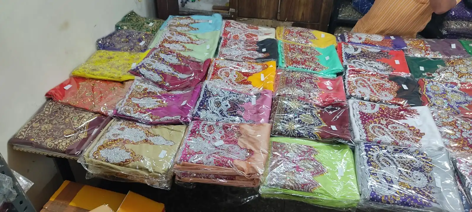Wholesale Indian George Wrappers With French Lace Blouse Soft Silk ...