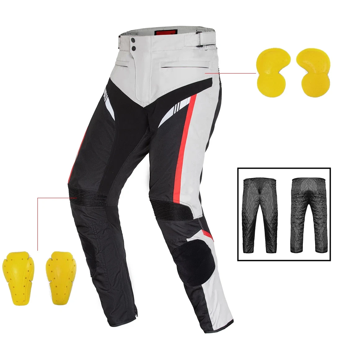 Womens Waterproof Textile Motorcycle Pants with CE Armor