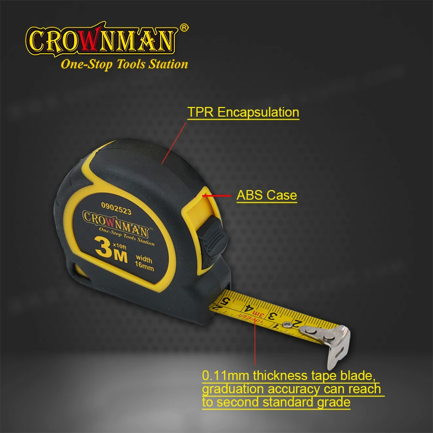 CROWNMAN Promotional Steel Measuring Tapes - Metric & Imperial