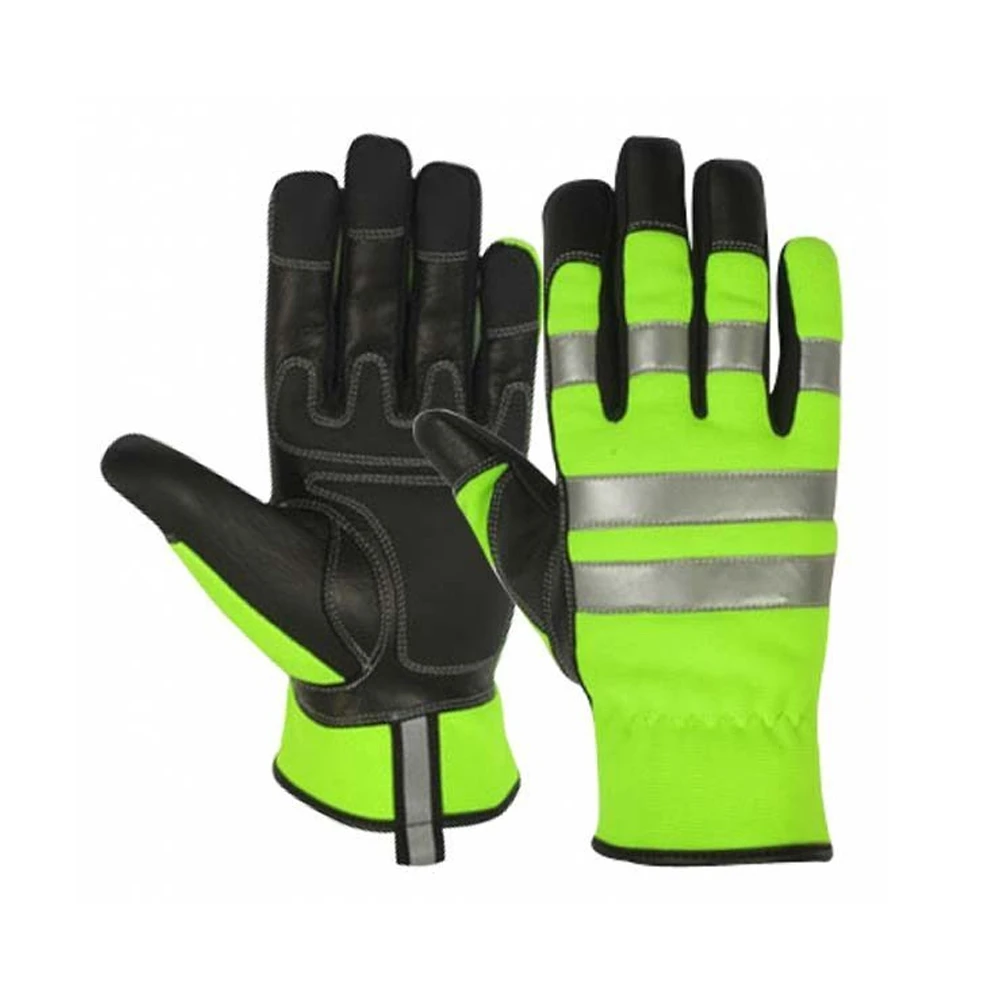 Multi Purpose Rigger Agriculture Gloves Leather Working Gloves Hi Vis ...