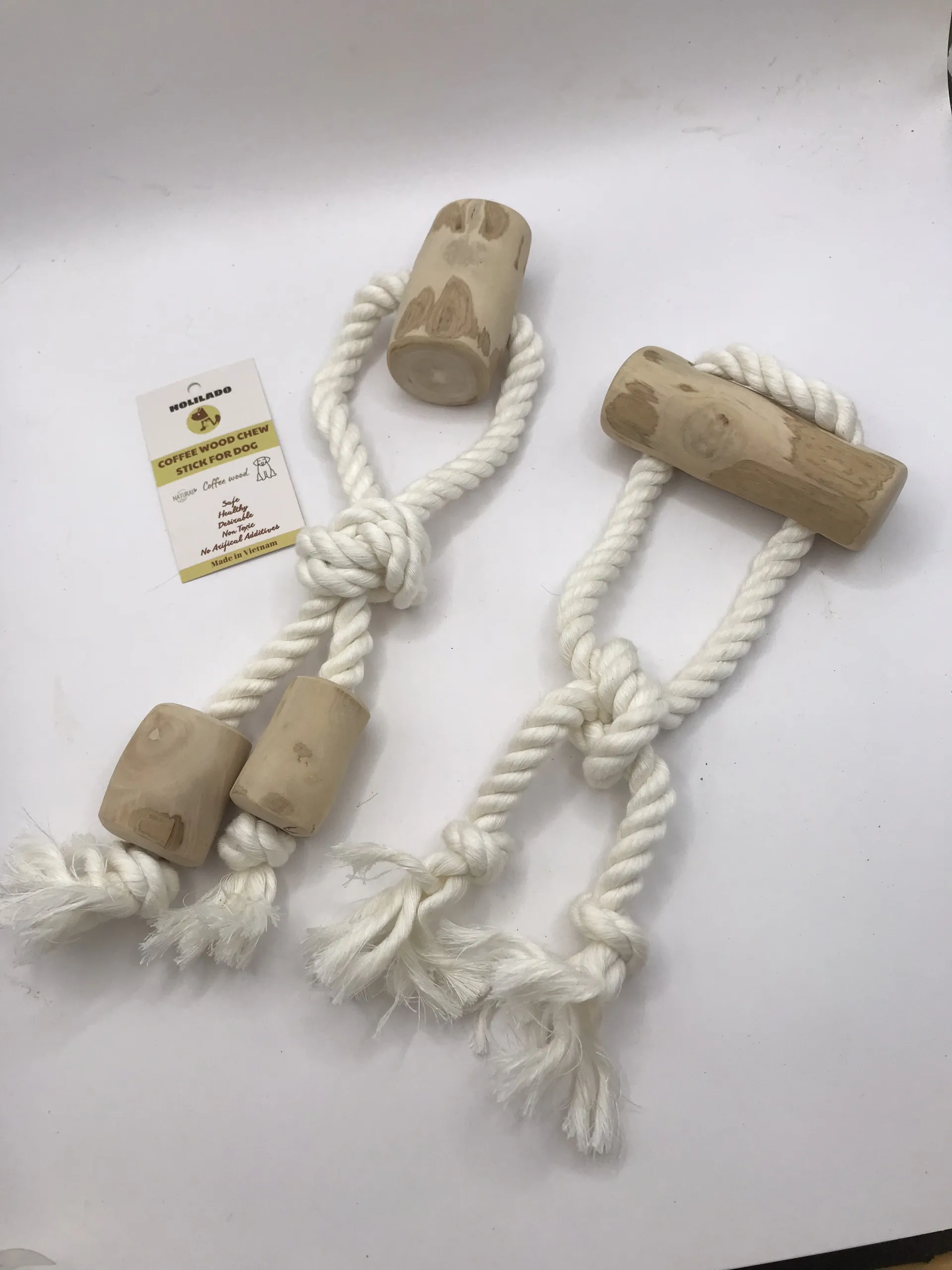 Vietnam Chewable Stick Coffee Tree Wood Dog Pet Toy Natural With Rope ...