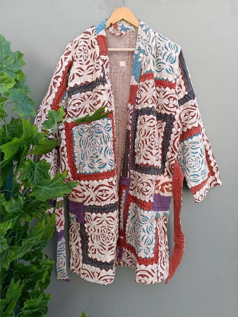 Best Selling Handmade Cotton Material Kantha Kimono Jacket for Womens ...