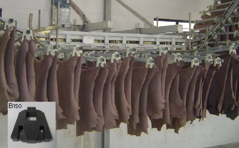 Overhead Chain Conveyor For Drying Leather In Tannery Finishing - Made ...