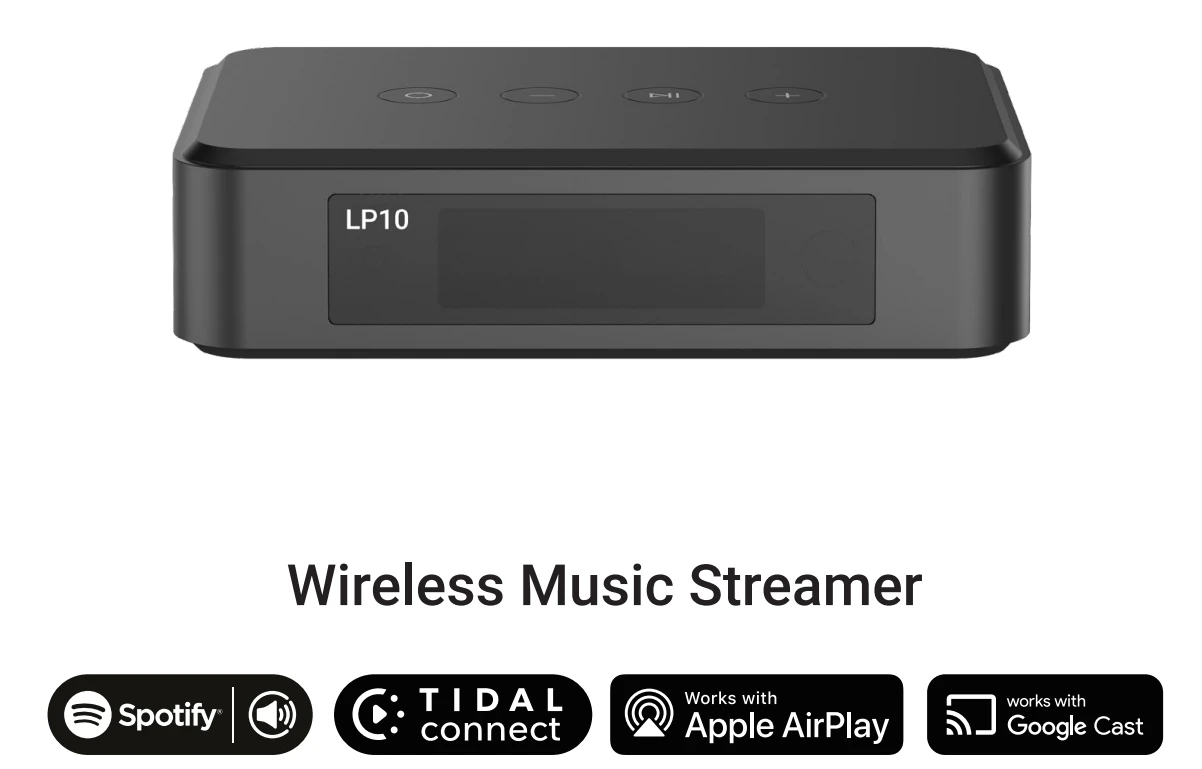 Hi-Fi Audio Streamer LP10 with Optical Output & Touch Control Wireless ...
