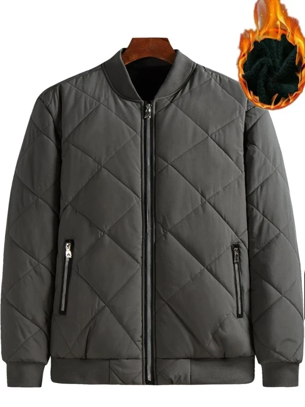 Wholesale Men Diamond Quilted Jacket Winter Solid Color Softshell ...