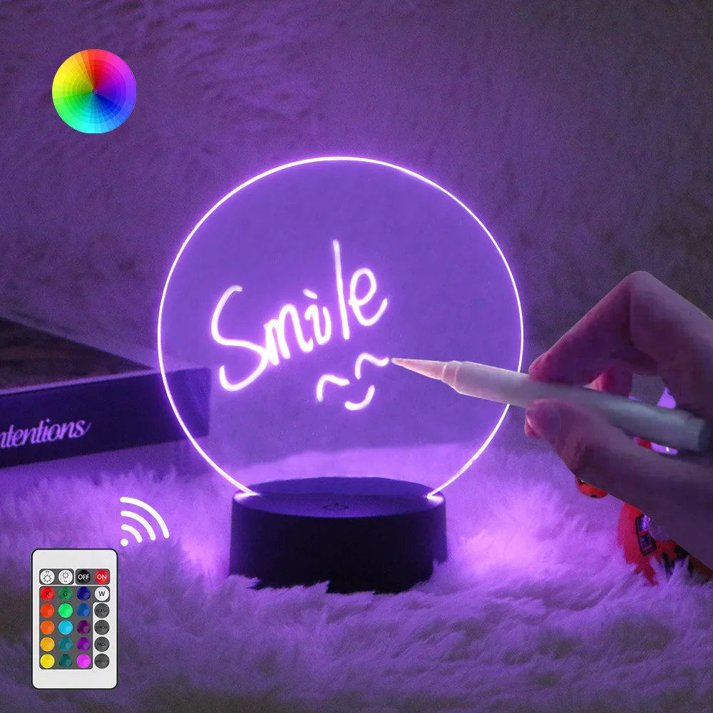 Crystal Ball Rgb Diy Message Board Night Light - Customizable Oem