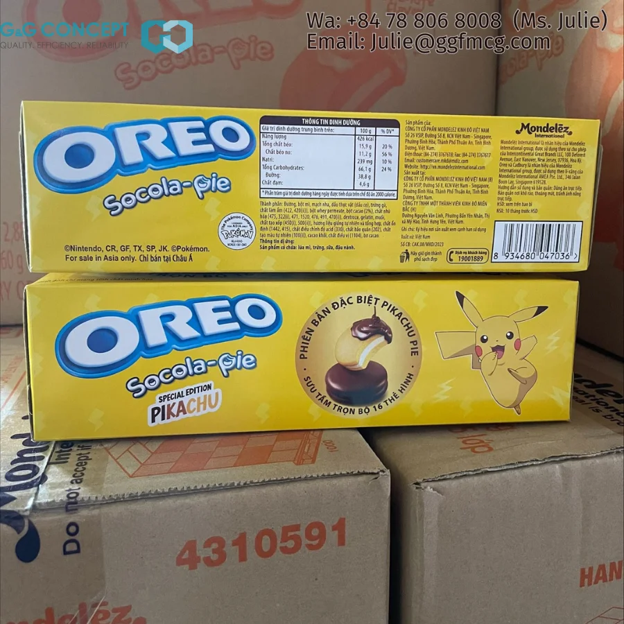 Cadbury Oreo Chocolate Pie 360g X8box - Pikachu Version,Sandwich Cookies | Wholesale Price ...