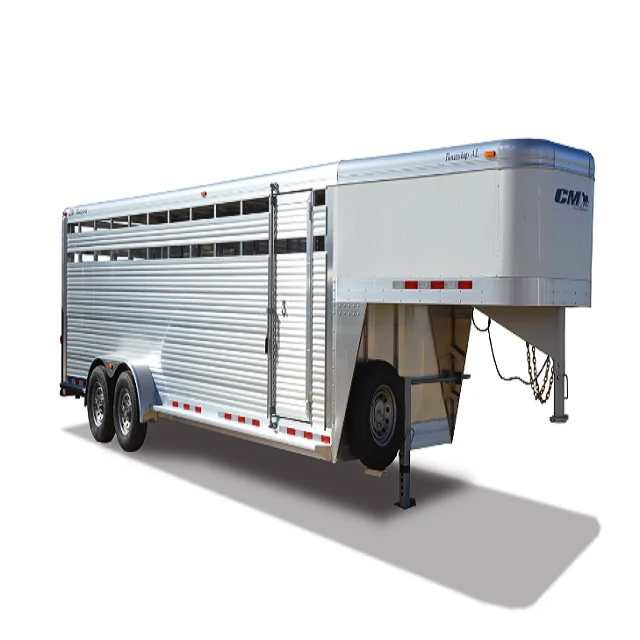 Axle 60t Fence Livestock Trailer Animal Transport Cattle Truck Trailers ...