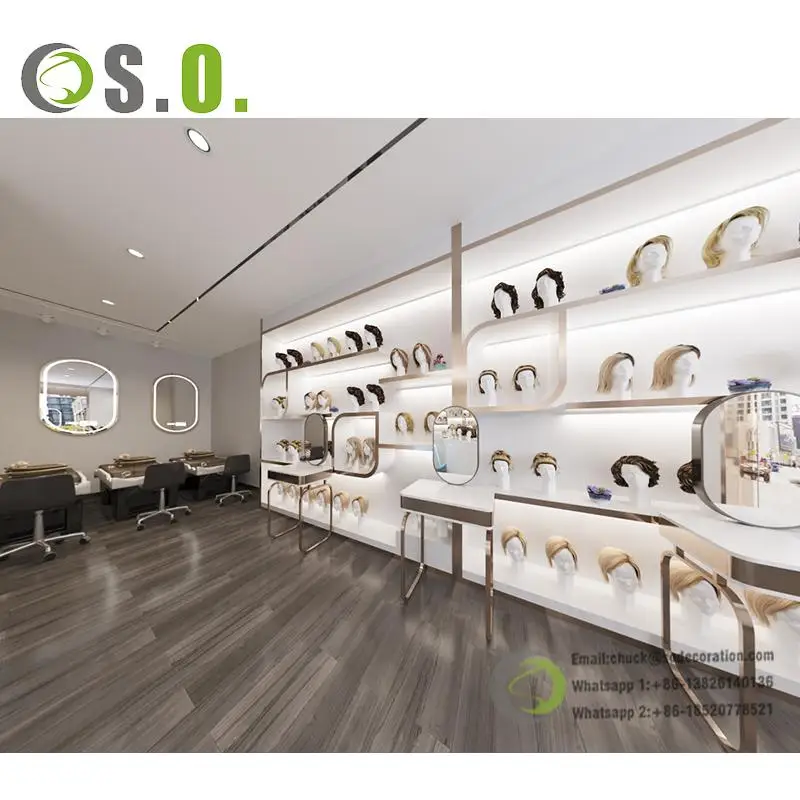 Wig Display Shelf Professional Metal Wig Hair Display Stand Furniture ...