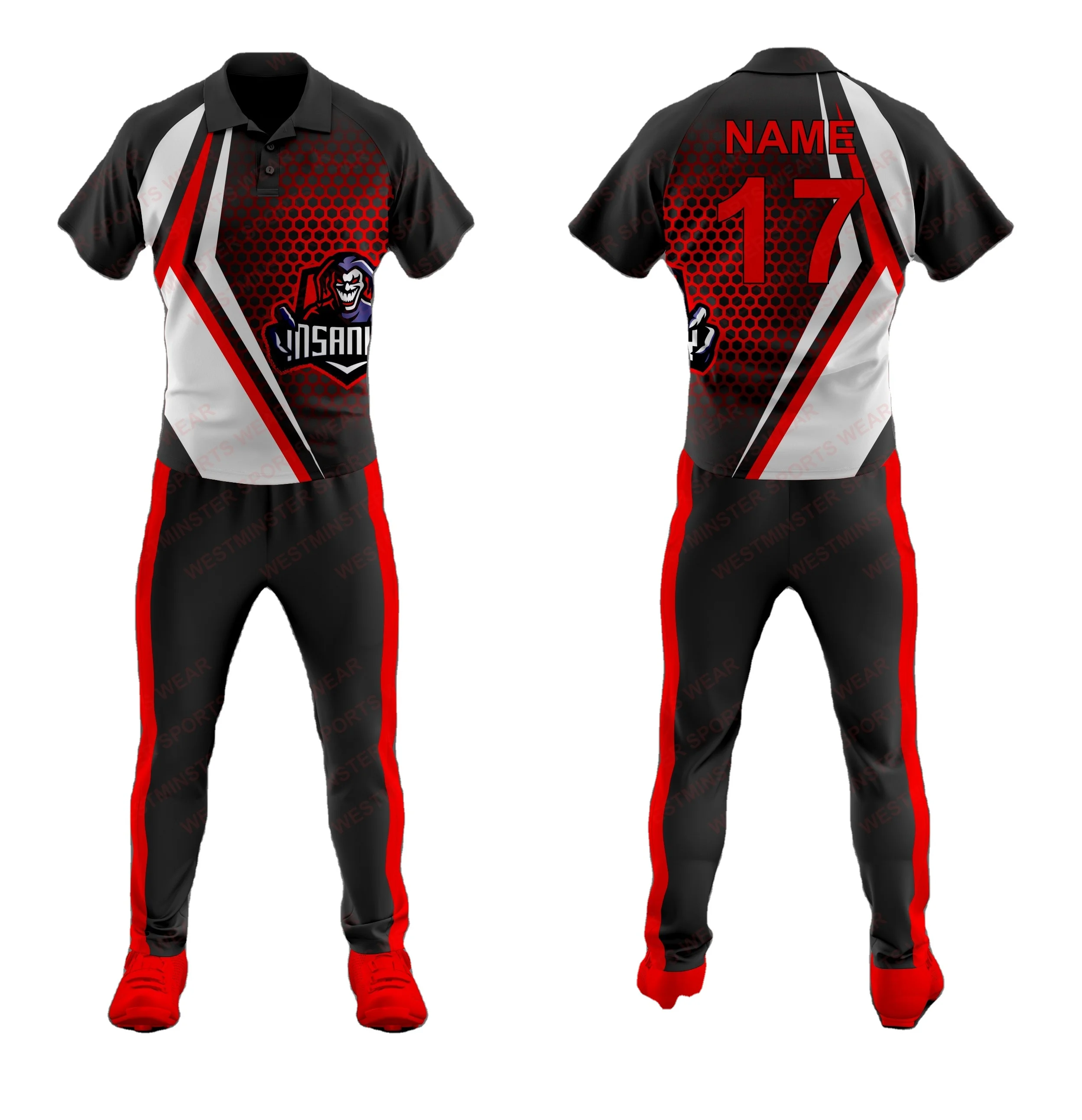 Wholesale Custom Cricket Jersey Pant Sets Sublimation Sports Design ...