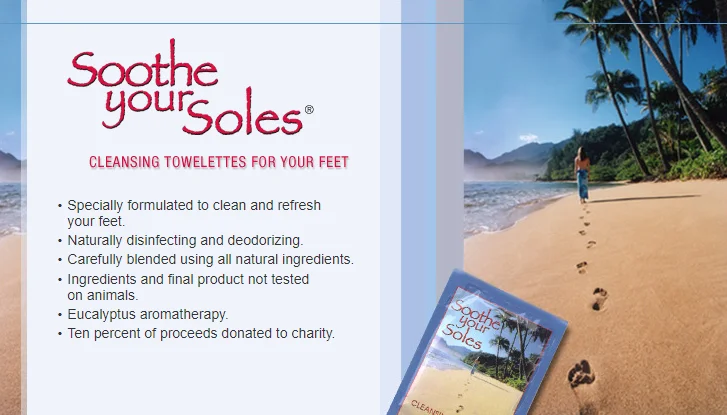 Soothe Your Soles All Natural Cleansing Towelette For Your Feet - 500 ...