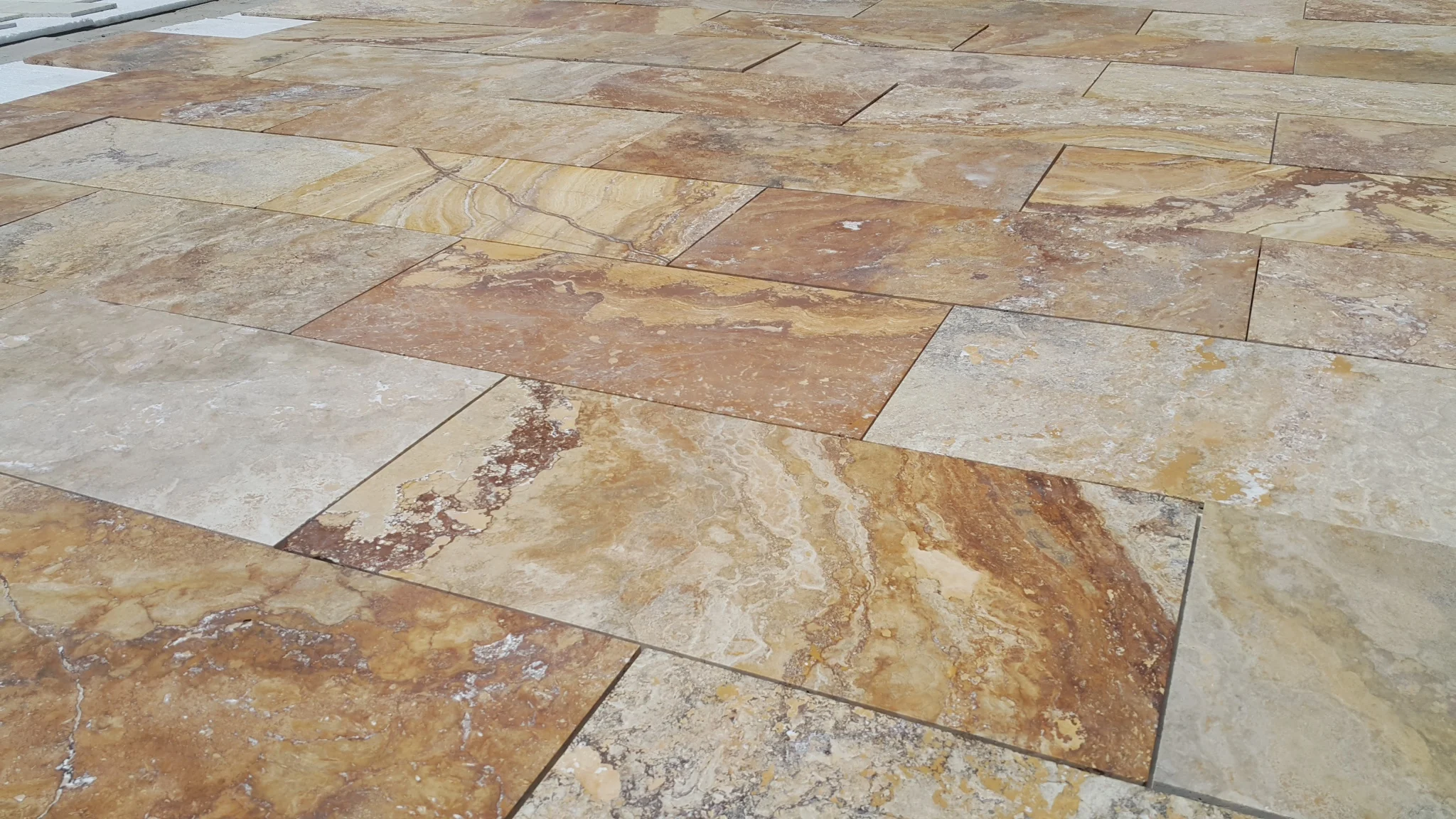 2025 Turkish Orange Capricho Travertine Paver Crosscut Filled&Brushed ...