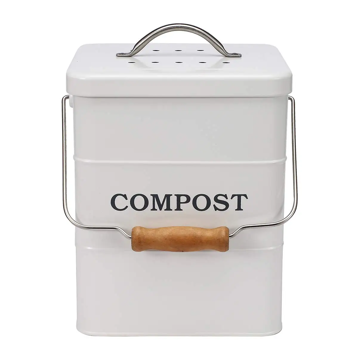 Compost Bin Kitchen Countertop Indoor Compost Pail Bucket with Charcoal ...