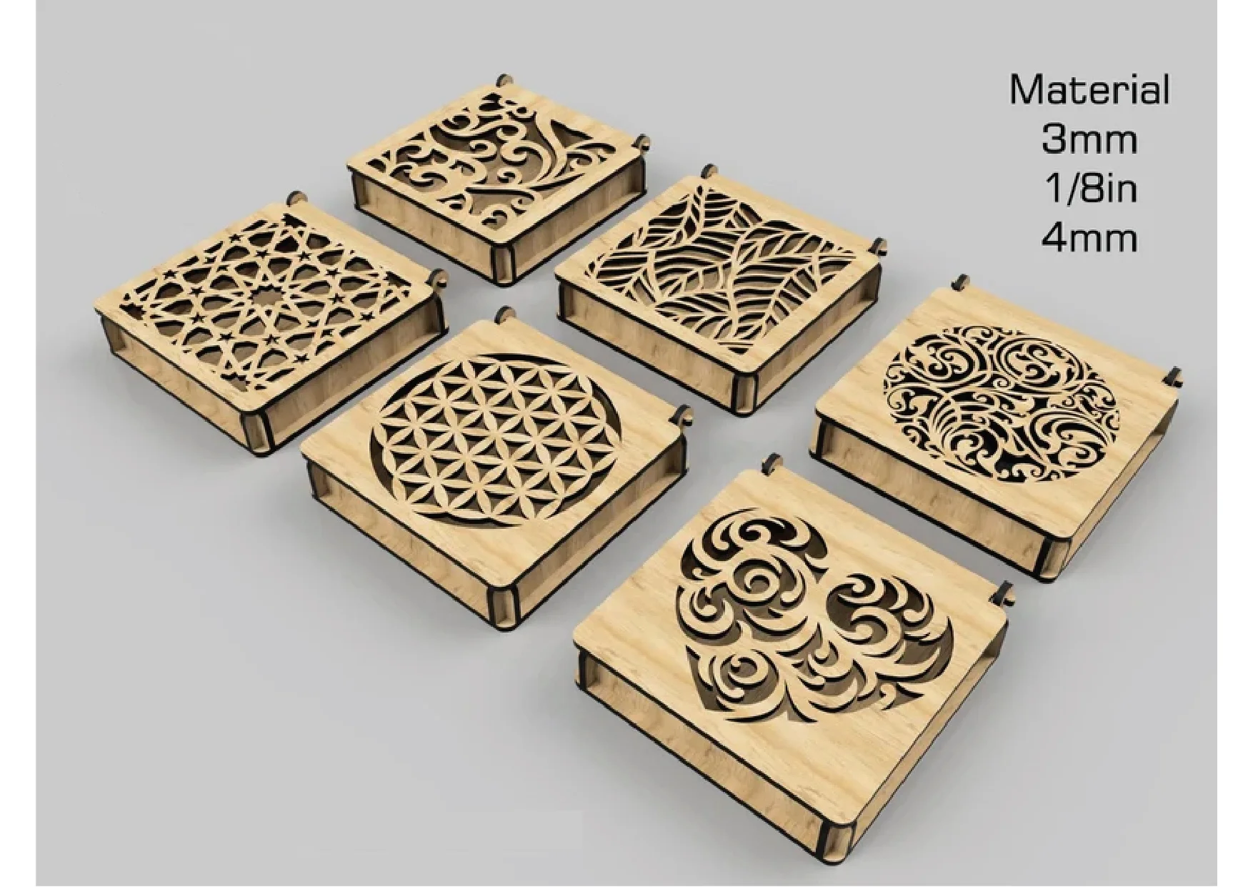 Custom Design Laser Cut Wooden Gift Box - Perfect for Crafts