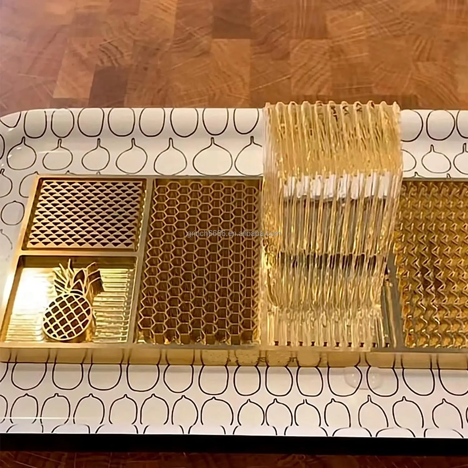 Customized Brass Ice Stamp Tray - DIY Ice Molds for Cocktails