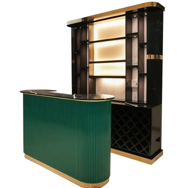 Carving Classic Grand Bar Counter Table Antique Style Bar Cabinet For ...