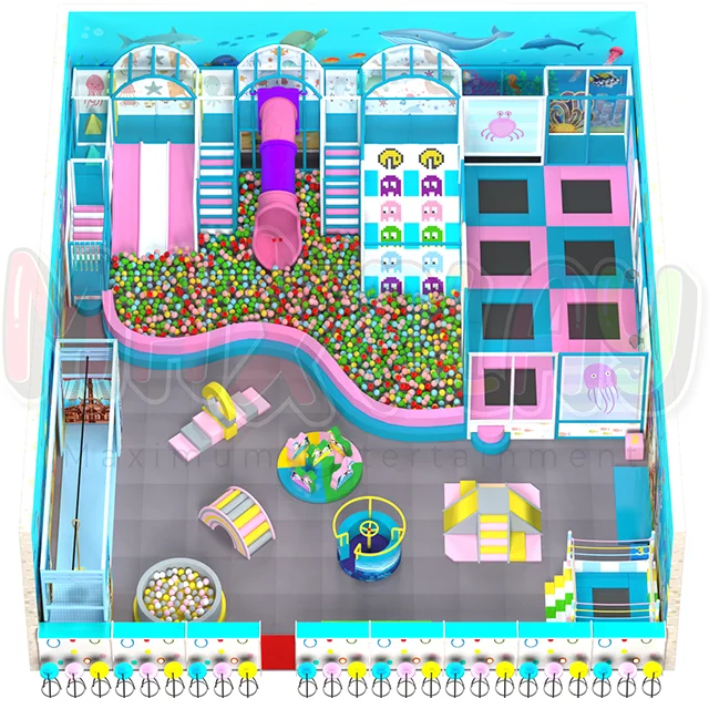 Soft Play Center Indoor Playground Kids Ball Pit With Slides Pickler ...