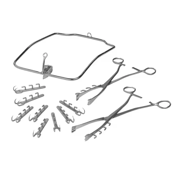 Rumenotomy Instruments Set 1 Frame 18 X 27 cm 2 Vulsellum Forceps 24 cm ...