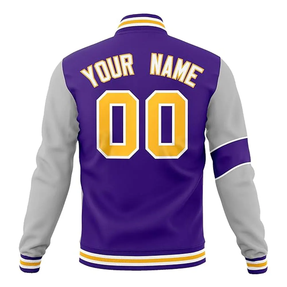 Personalized Varsity Style Stand Collar Bomber Jacket for Adults ...