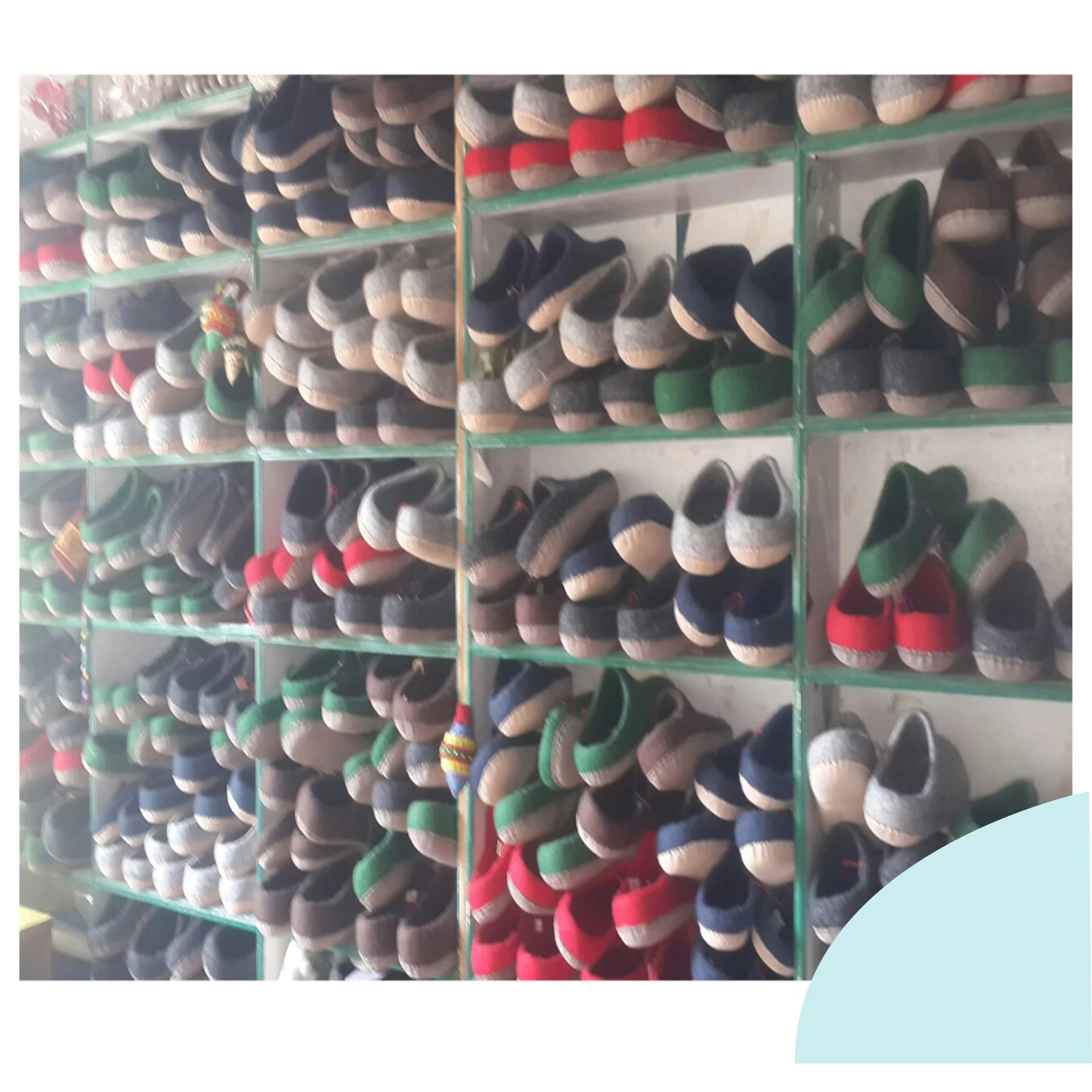 Ocean Blue Color Felt Slippers - Buy Anti-slippery Home Slippers For ...