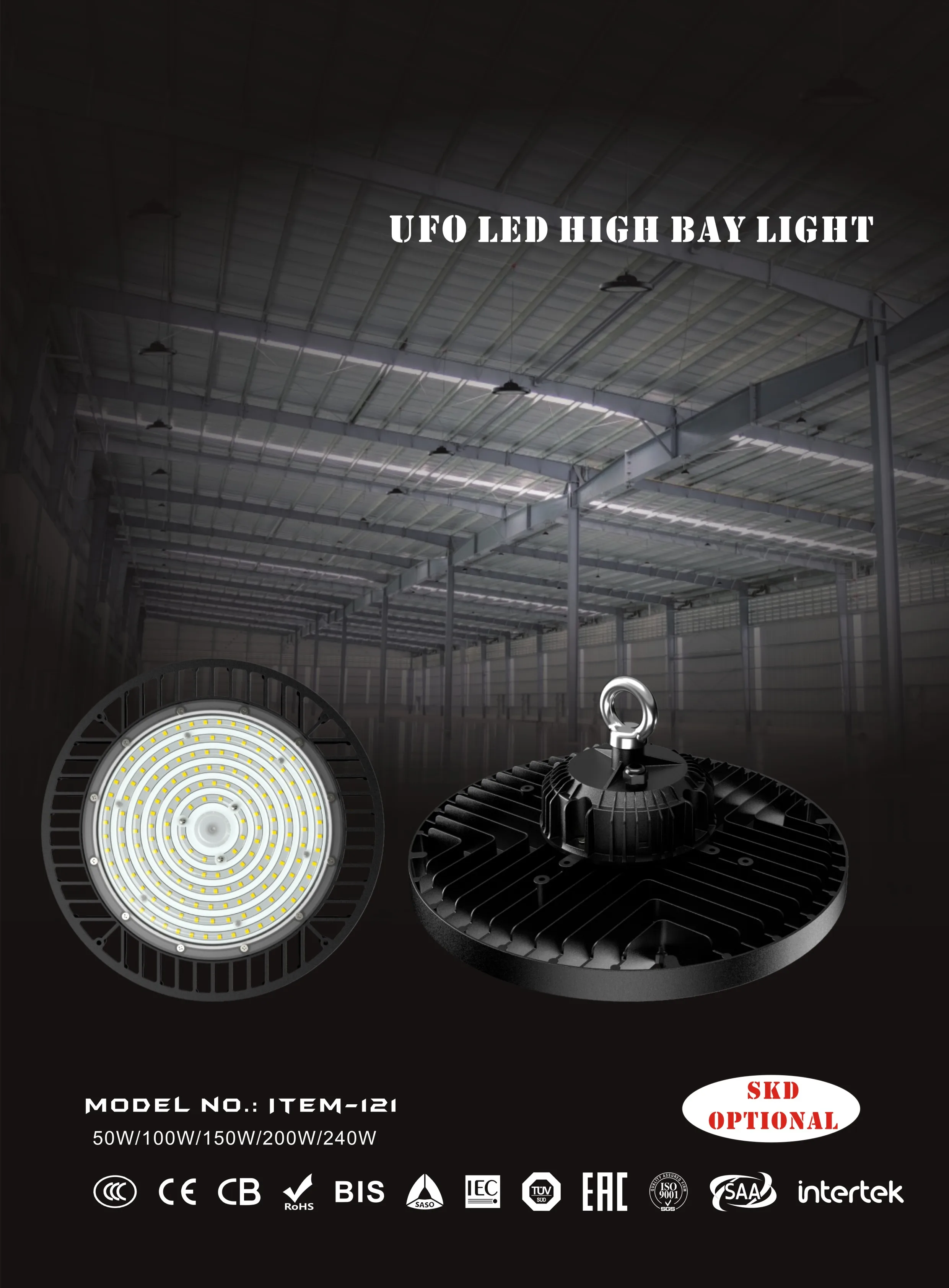100w 150w 200w Commercial Aluminum Industrial Lighting 100-277vac 200w ...