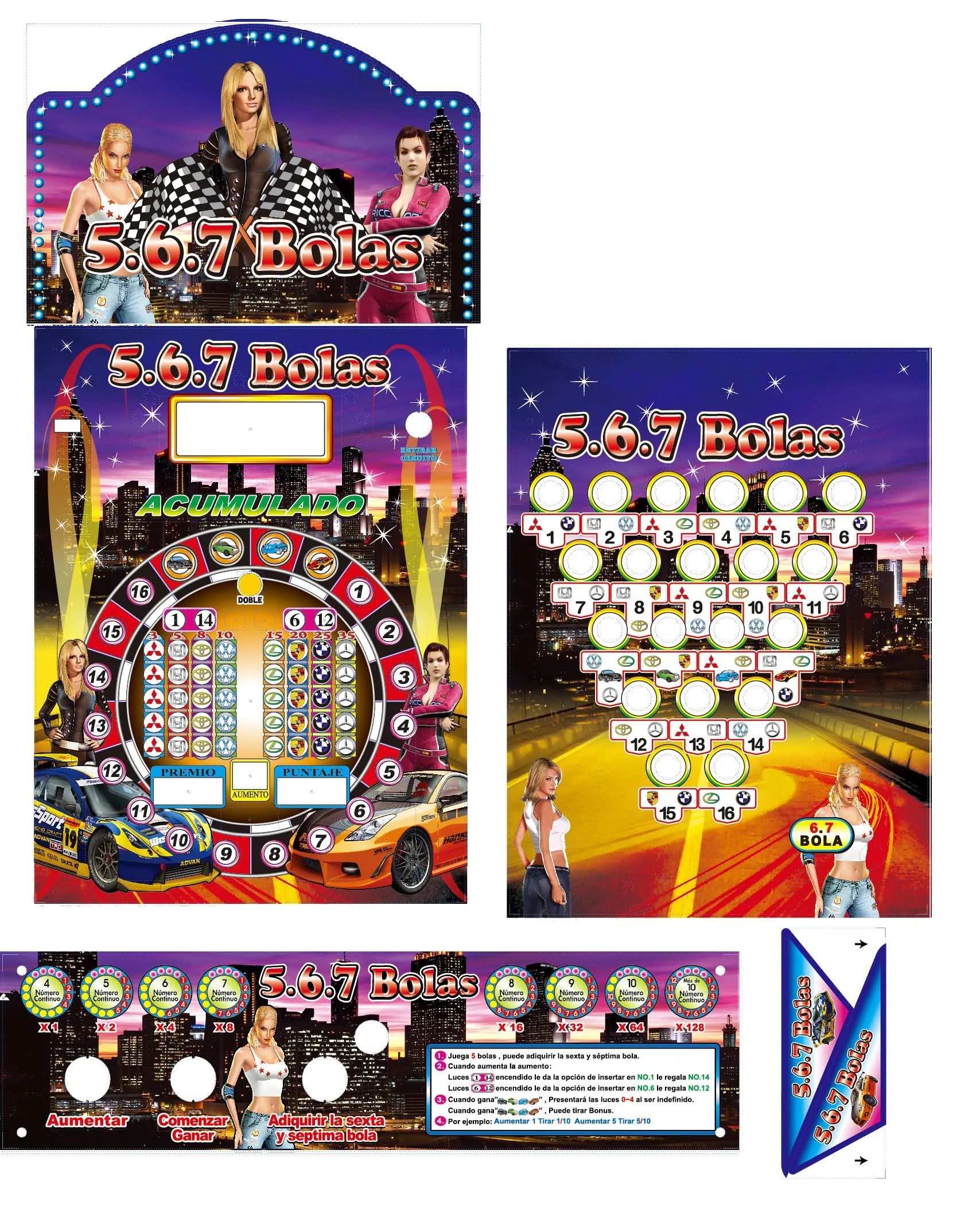 Kwang Yi 7 Bolas Stern Pinball Game Machine for Sale