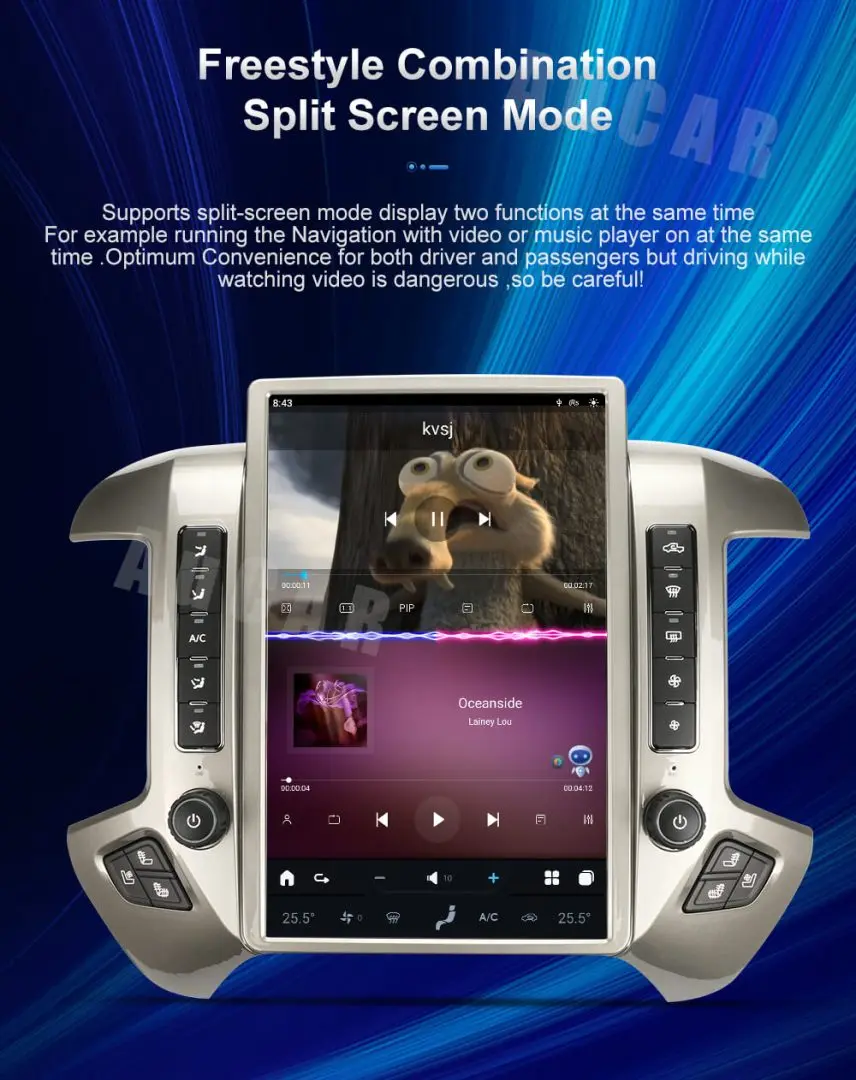 Aucar 14.5 Inch Latest Tesla Car Multimedia Stereo Head Unit For Gmc ...