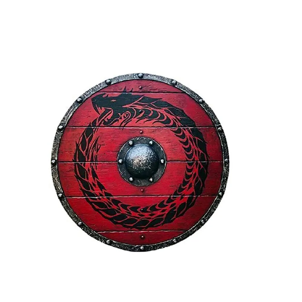 New Unique Design Heavy Wooden Shield Medieval Round Professional ...