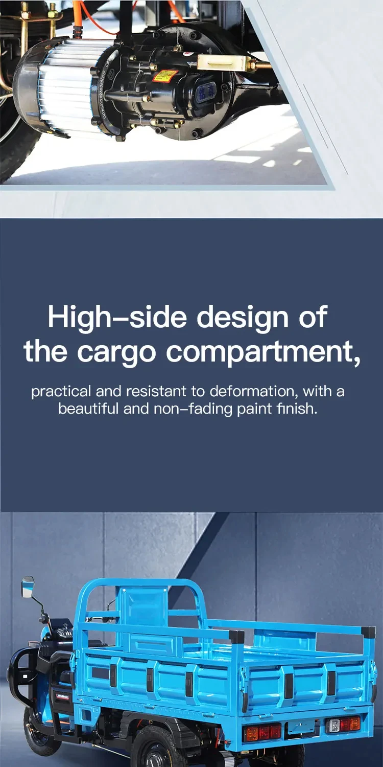 Heavy Duty Electric Cargo Vehicle 1500w High Speed Three Wheel Cargo Bike Truck Cargo Tricycle ...