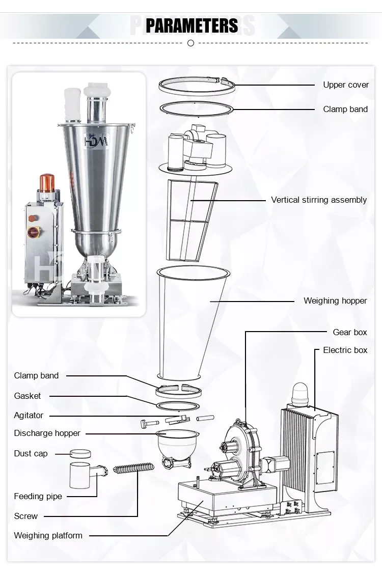 Screw Conveyor Loss in Weight Feeder Gravimetric Dosing System Machine ...