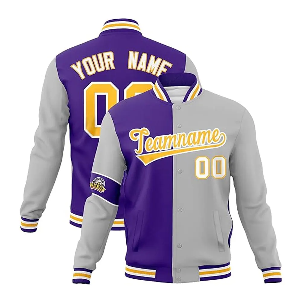 Personalized Varsity Style Stand Collar Bomber Jacket for Adults ...