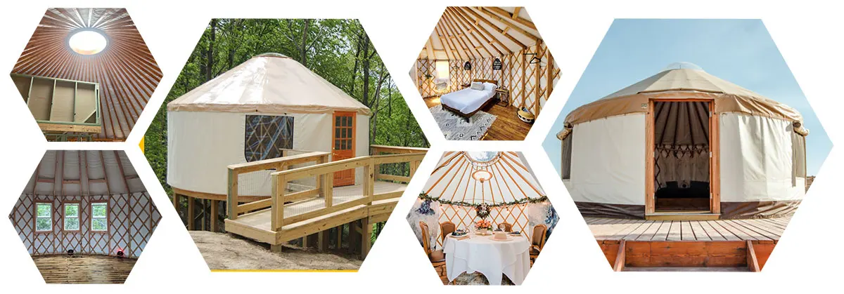 Sinyurt Winter Wooden Mongolian Luxury Bamboo Yurt Modern House Outdoor ...