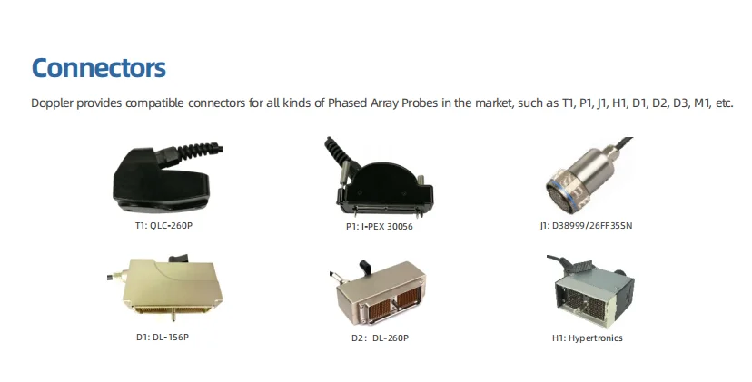Doppler PAUT Connectors, Extension Cables & Adapters