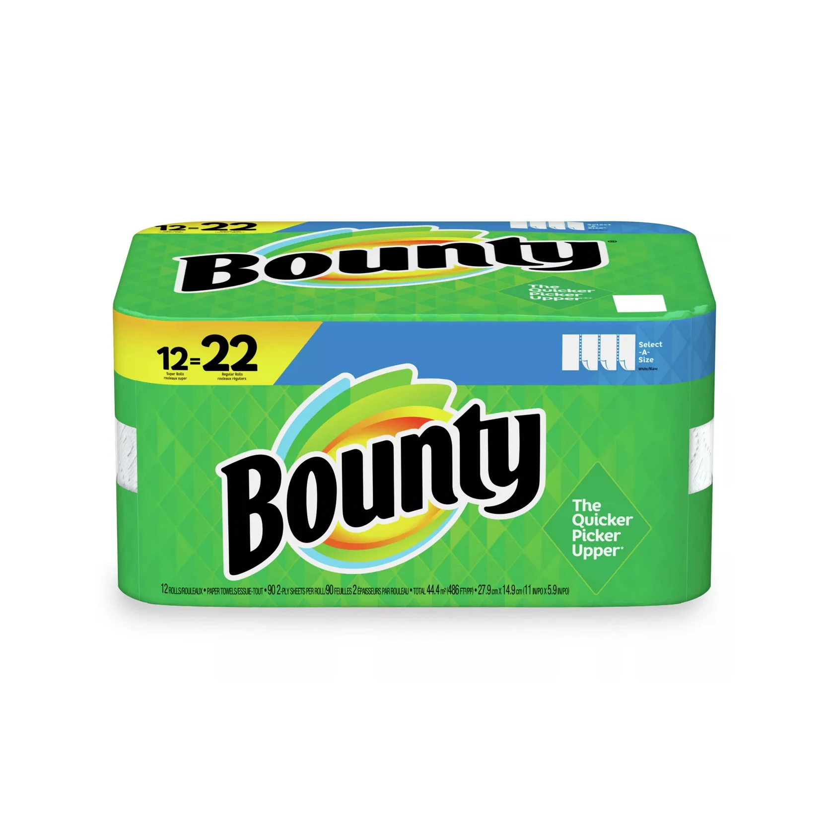 Bounty Standard Roll Coreless Toilet Tissue 12 Double Rolls White ...