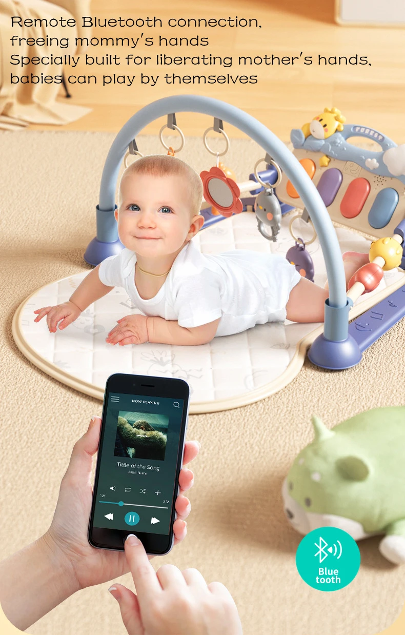 Pedal Piano Newborn Baby Gymnastic Rack Devices Baby Early Education ...