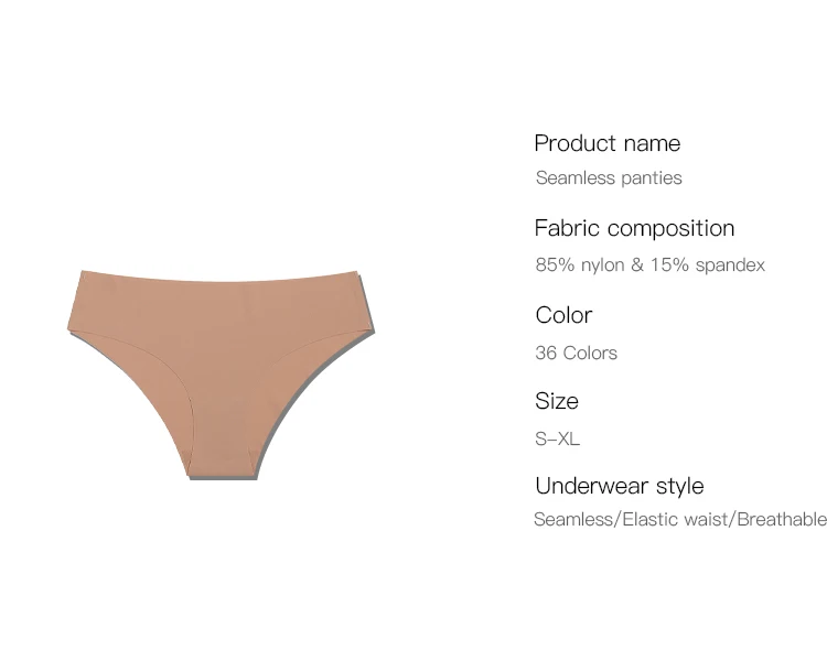 One Piece Laser Cut Medium Waist Underwear Soild Color High Quality ...