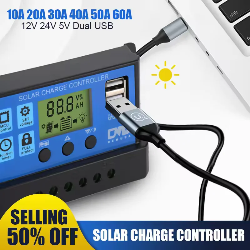 PWM Solar Charge Controllers - Efficient 12V/24V Solutions