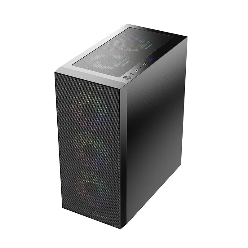 Atx M-atx Full Tower Gaming Computer Case Desktop Tempered Glass Side ...