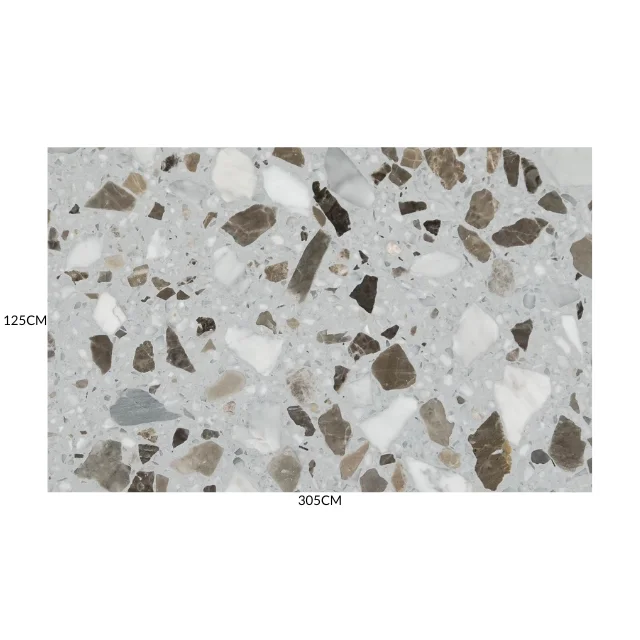 Italian Quality Cement And Marble Slabs 305x125x2 Cm Terrazzo Color G3m ...