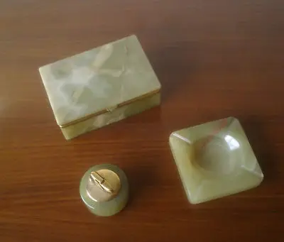 Green Onyx Rectangular Cigarette & Cigar Box - Customizable