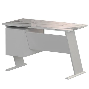 Modern White Marble Top Office Table Working Study Computer Desk - Buy ...