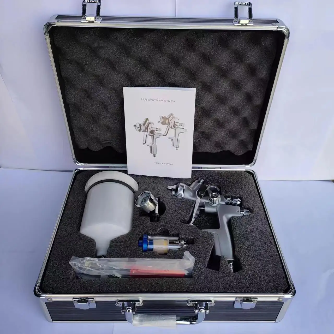 1000g Hvlp Spray Gun Set Pneumatic Powered With 600ml Cup Volume For ...