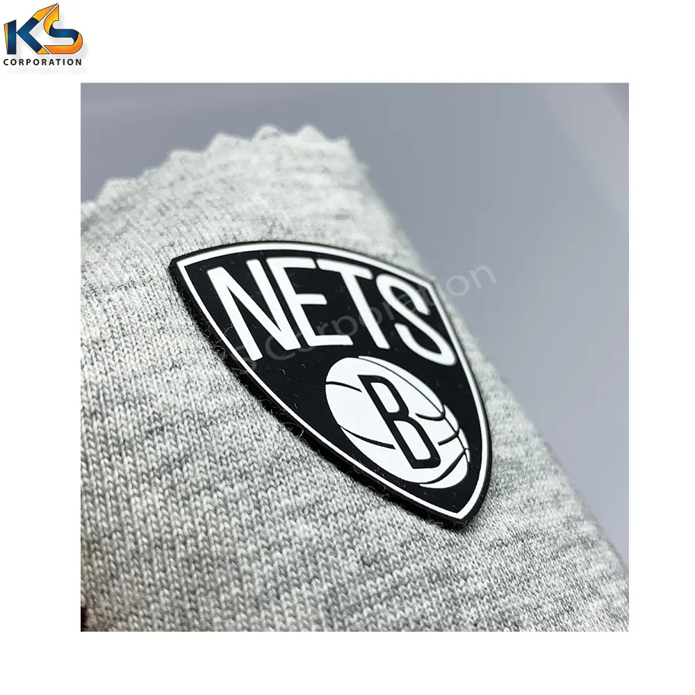 Rubber Heat Transfer 3d Clothing Silicone Label With Raised Logo Thick ...