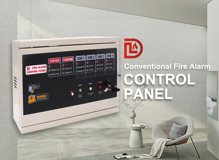 Fire Detection And Alarm System 1/2/4 Zones Fire Alarm Control Panels ...