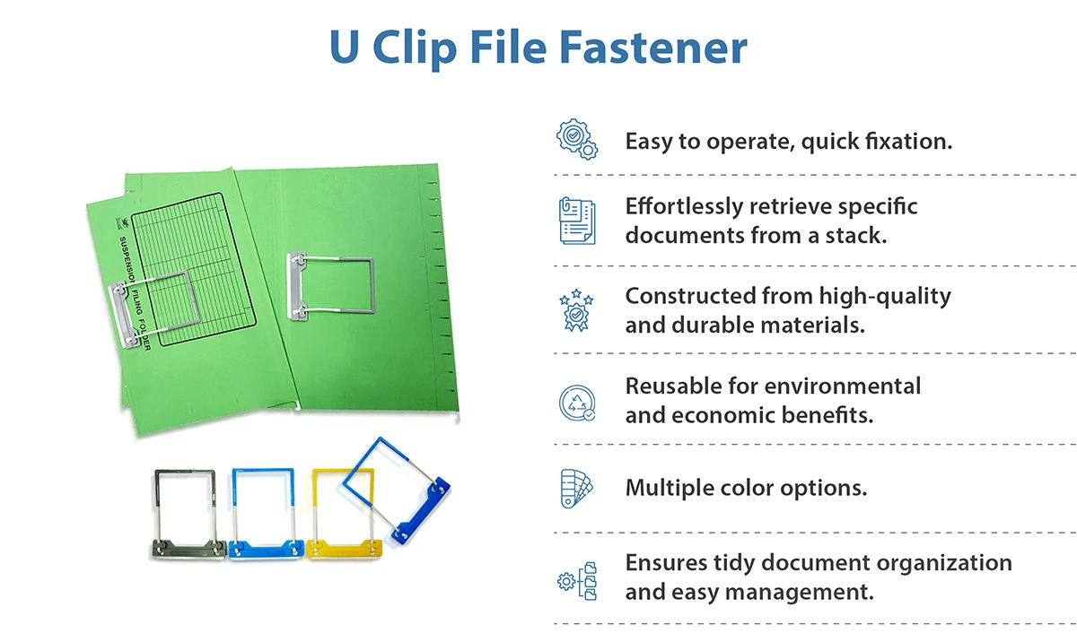 U-shaped Fastener For Hospital Plastic Files - Buy U-shaped Fastener ...
