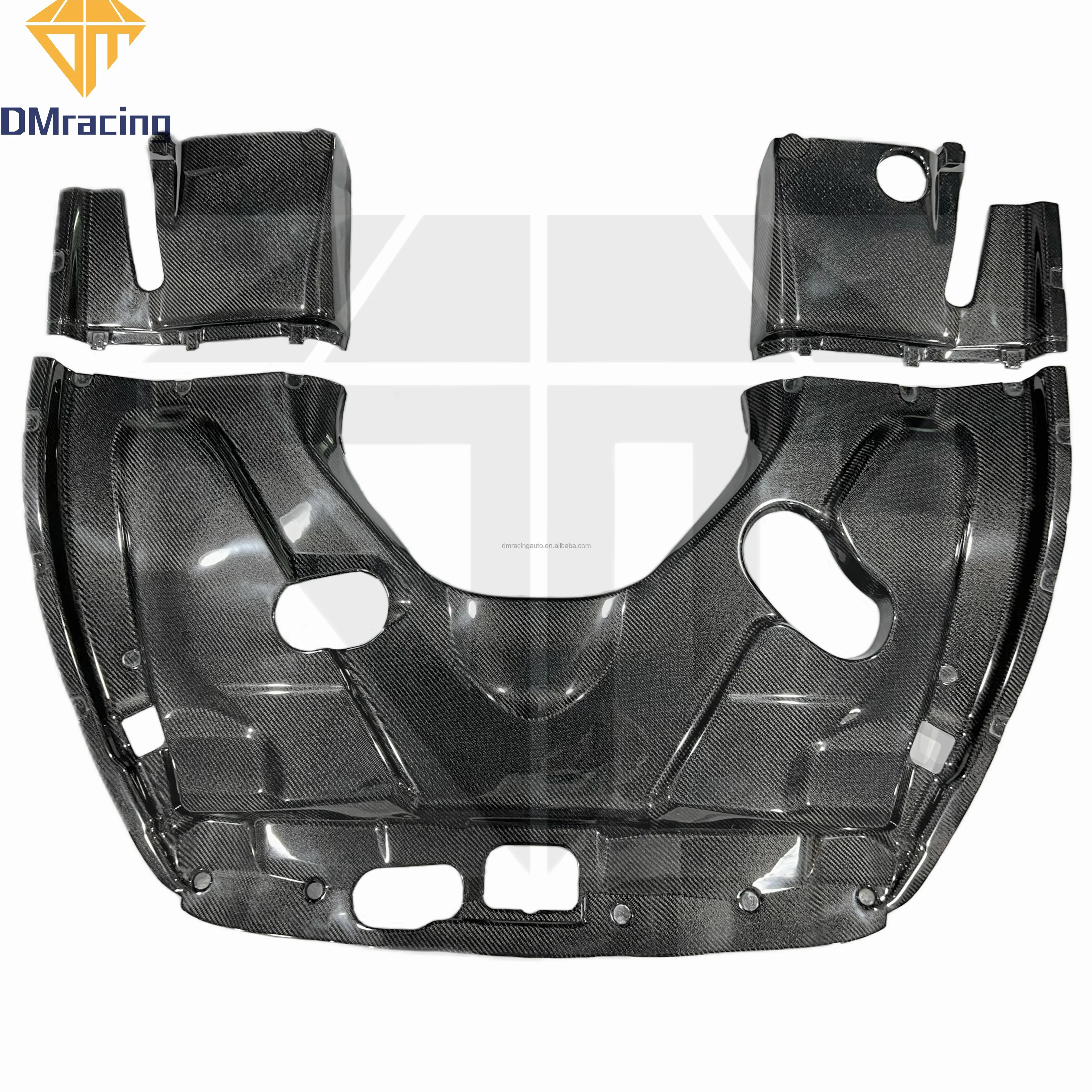 OEM STYLE CARBON FIBER ENGINE COVER 3 PIECES for 2007-2015 MASERATI ...