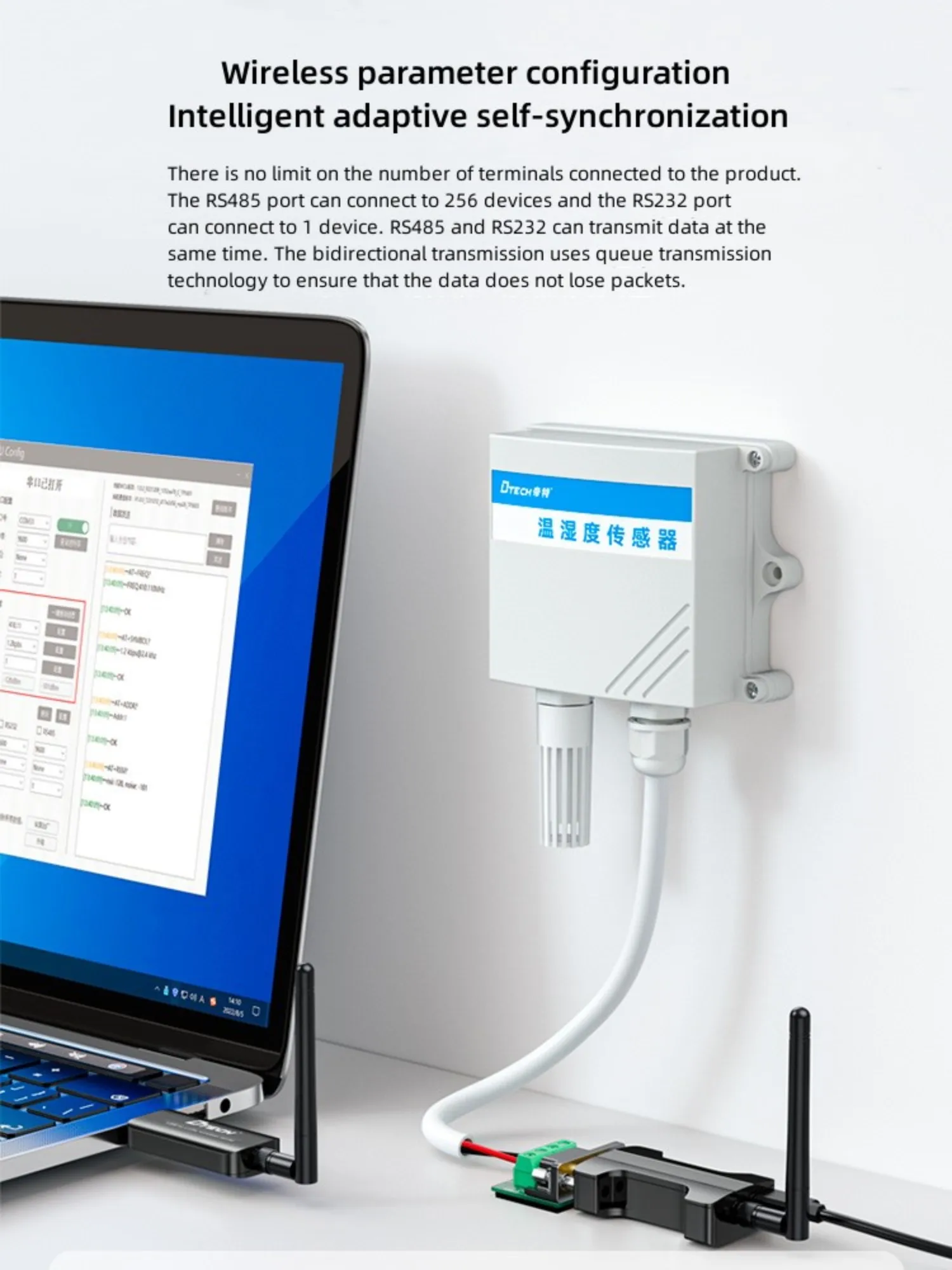 DTECH USB RS232 RS485 to LoRa Wireless Serial Data Transceiver Module ...