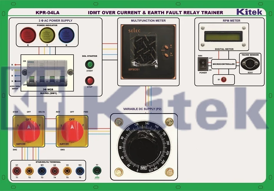 Idmt Over Current & Earth Fault Relay Trainer - Buy Electrical Machine ...