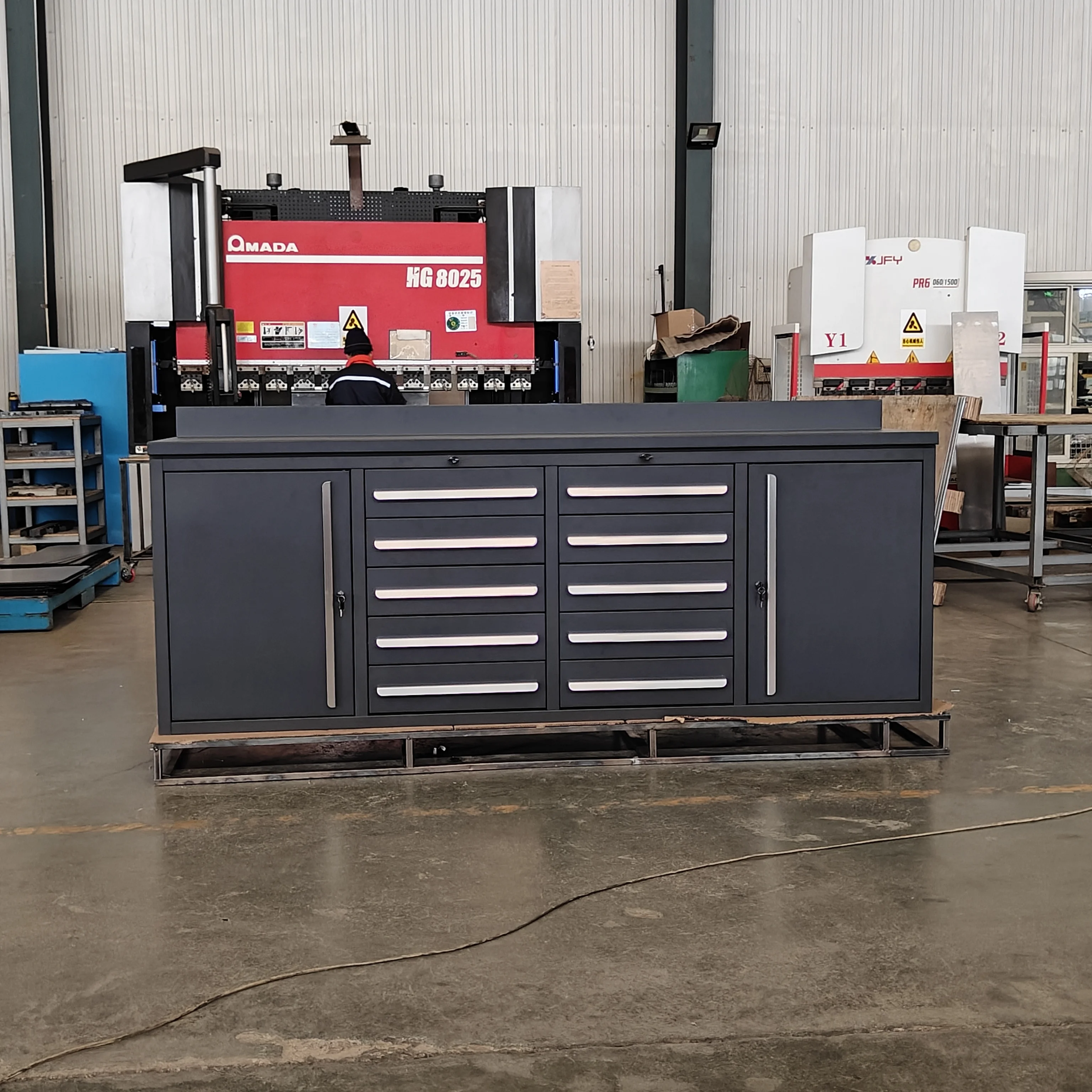 Heavy Duty Workshop Tool Cabinet Trolley Removable Garage Storage Chest ...