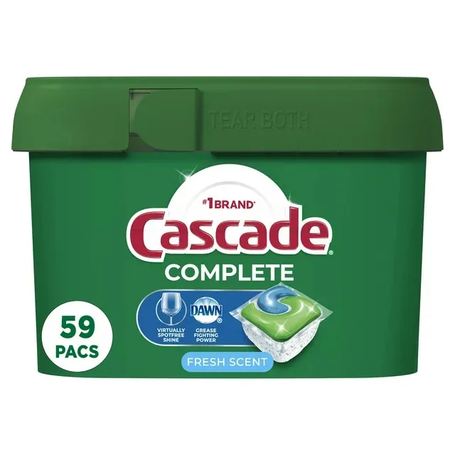 Cascade Complete Pods,Action Pacs Dishwasher Detergent,Fresh,59 Ct ...